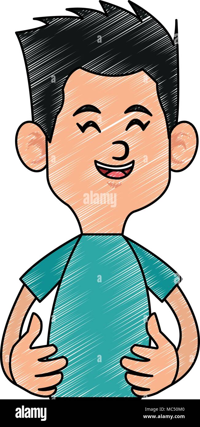 Cute boy cartoon scribble Stock Vector Image & Art - Alamy