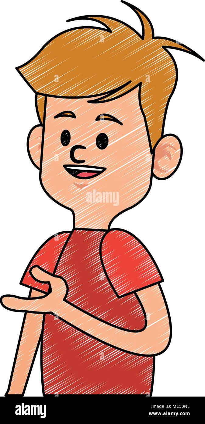 Cute boy cartoon scribble Stock Vector Image & Art - Alamy