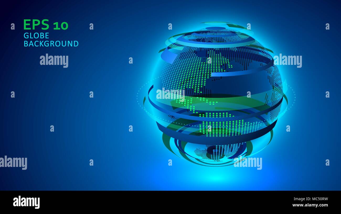 Globe technology background vector. futuristic technology concept ...