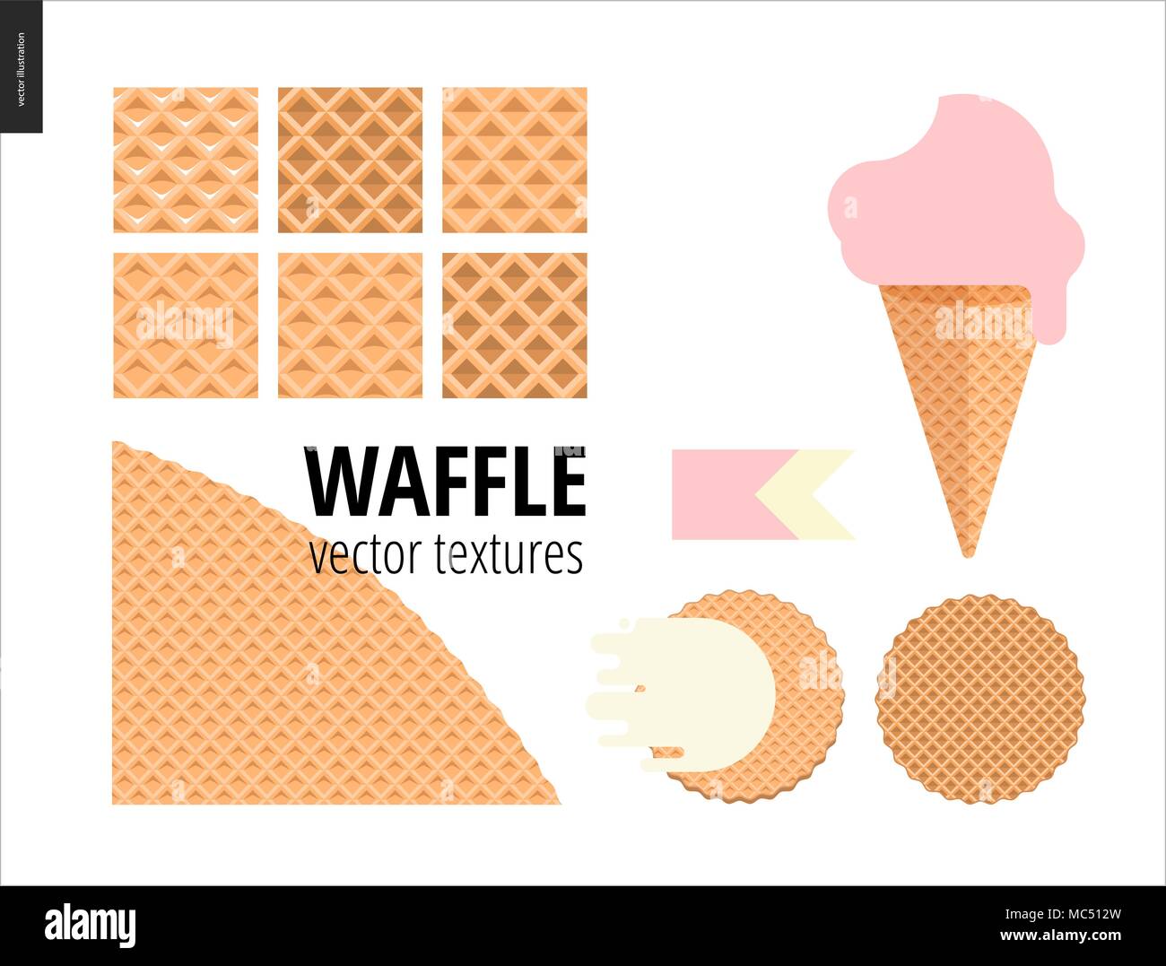 Waffle Cone Texture Vector