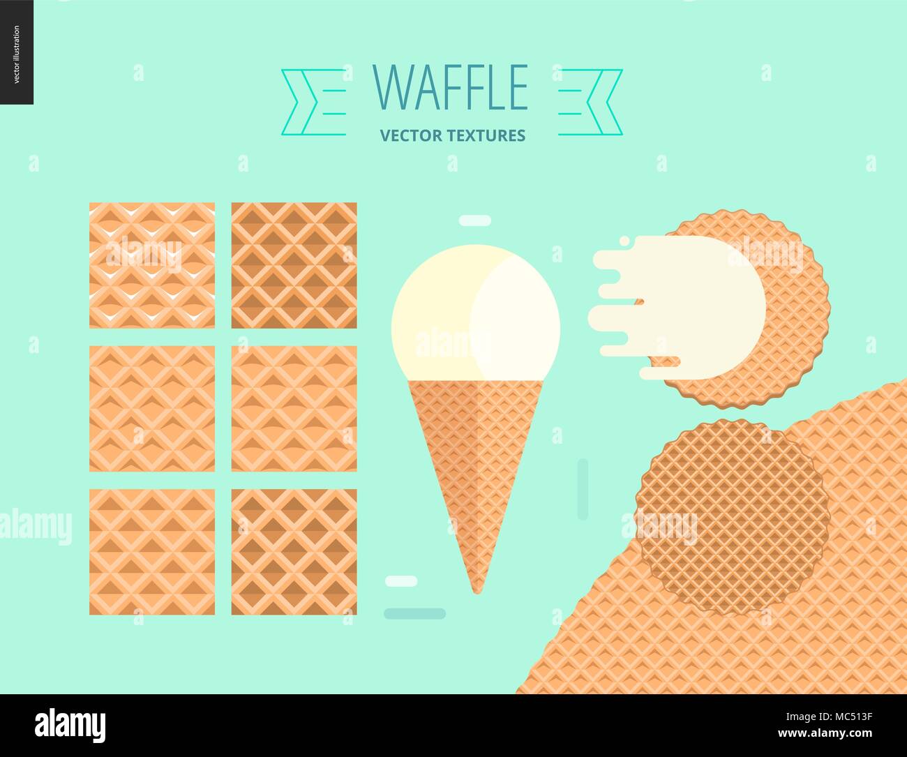 Crepes and waffles Stock Vector Images - Alamy