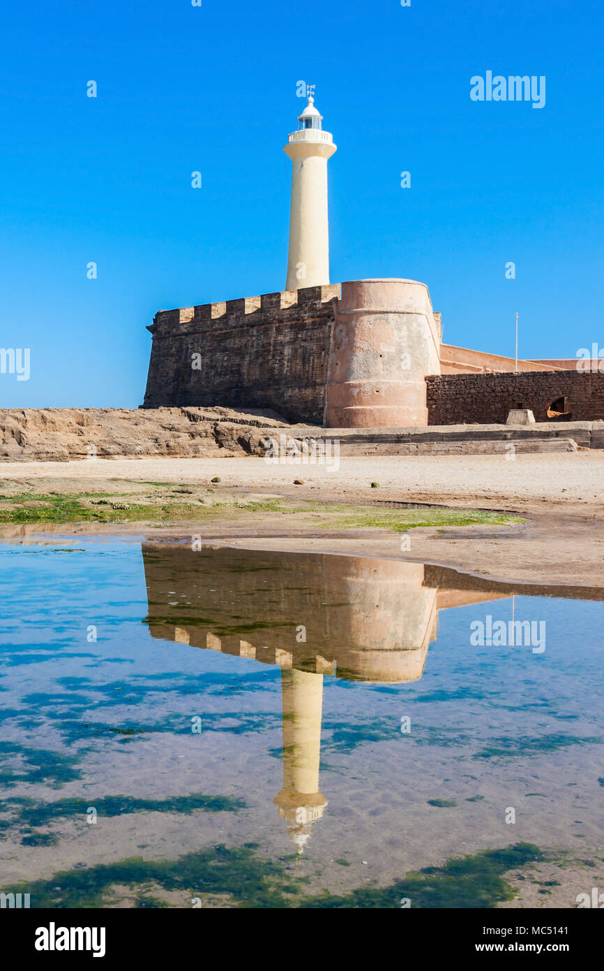 Lighthouse in Rabat (Phare de Rabat) in Morocco. Lighthouse is located ...