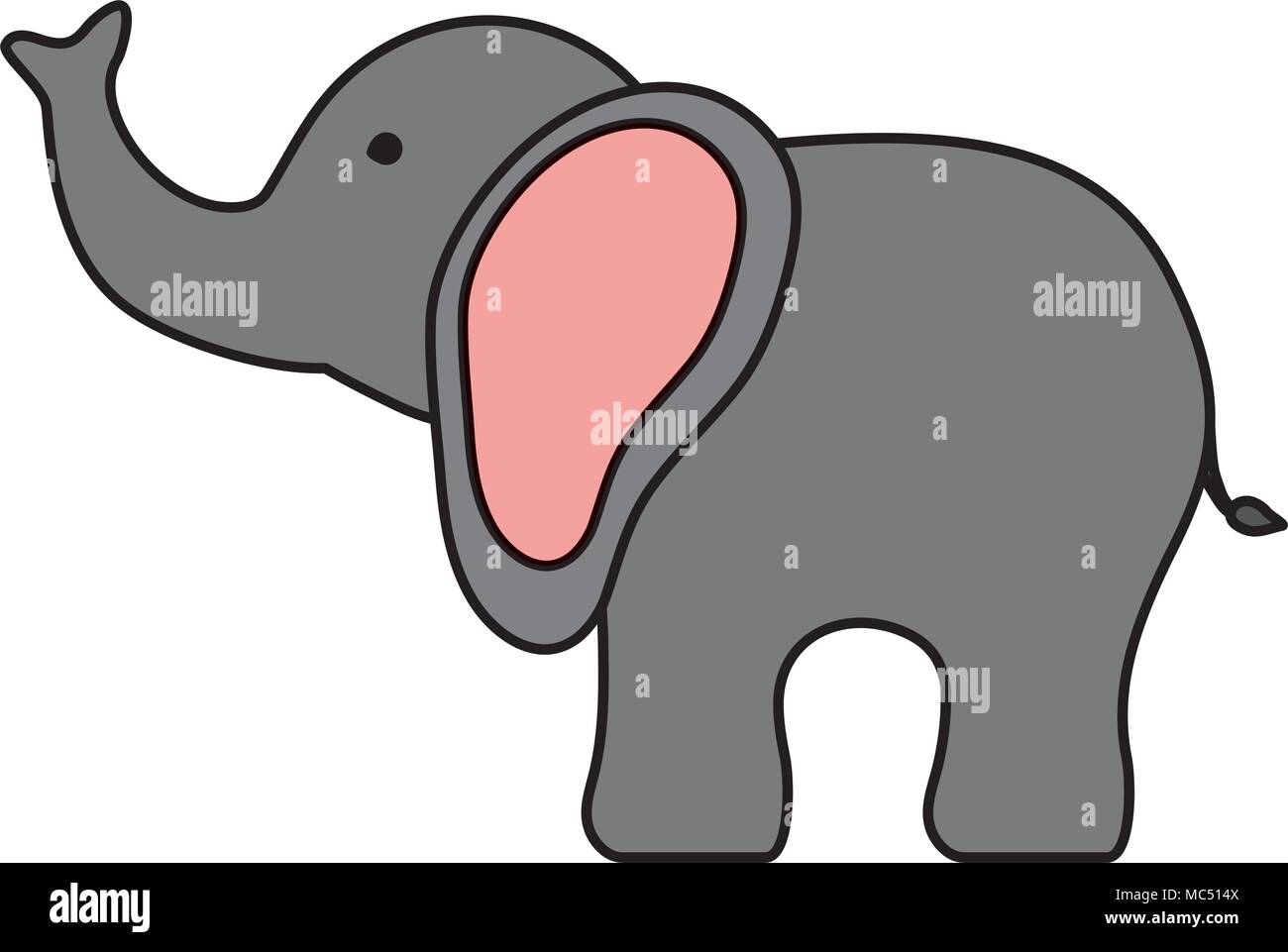cute elephant icon over white background, colorful design. vector ...