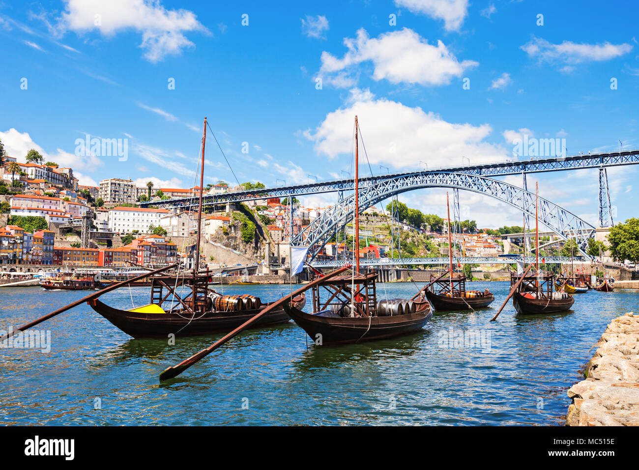 Douro river and traditional boats in Porto, Portugal Stock Photo - Alamy