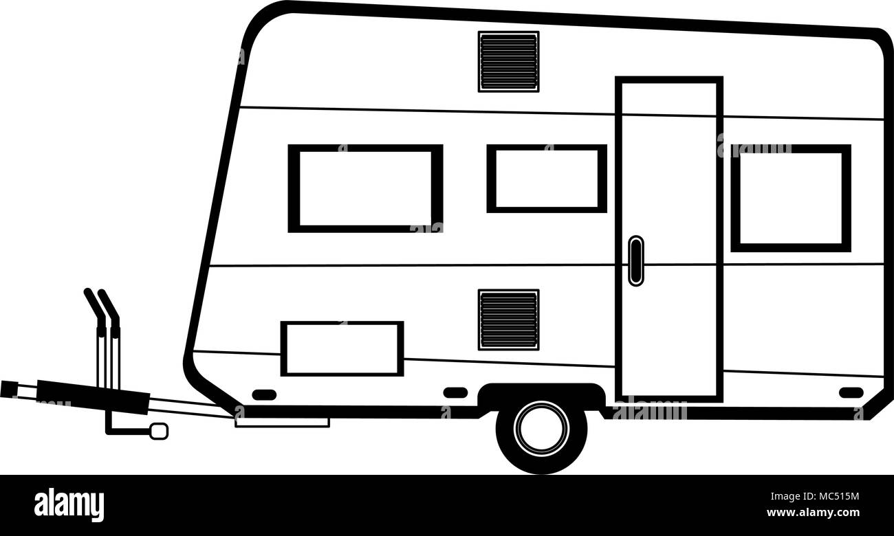 Caravan Black and White Stock Photos & Images - Alamy
