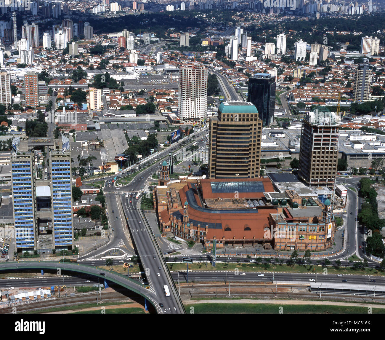 Aerial view, Market Place Shopping, Morumbi, Sao Paulo, Brazil Stock ...