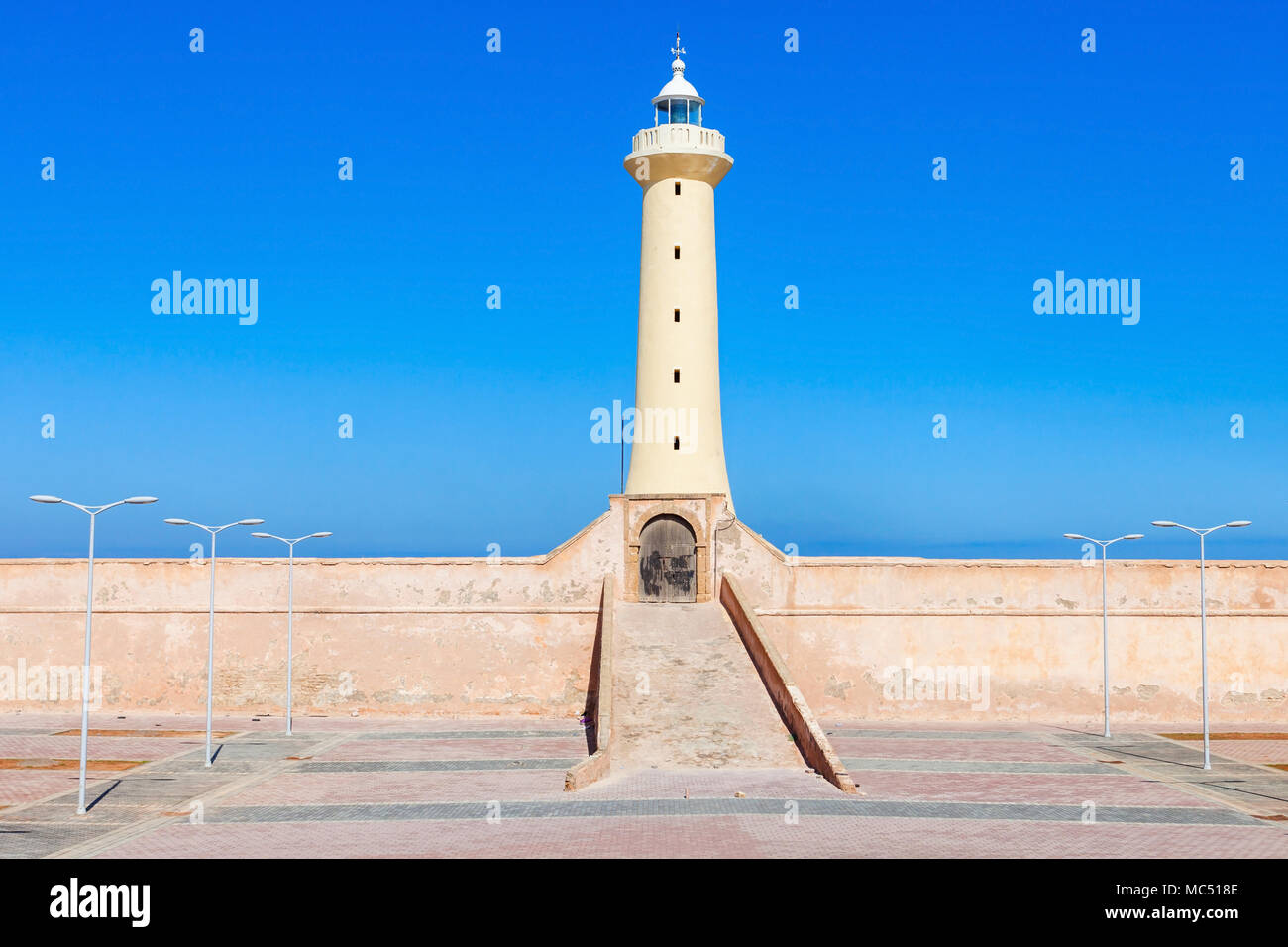 Lighthouse in Rabat (Phare de Rabat) in Morocco. Lighthouse is located ...