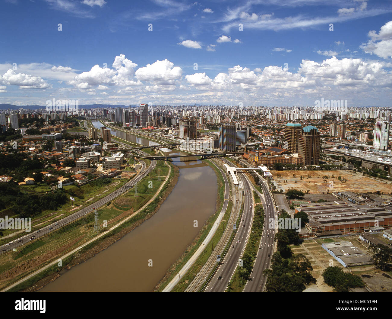 Aerial view, Market Place Shopping, Morumbi, Sao Paulo, Brazil Stock ...