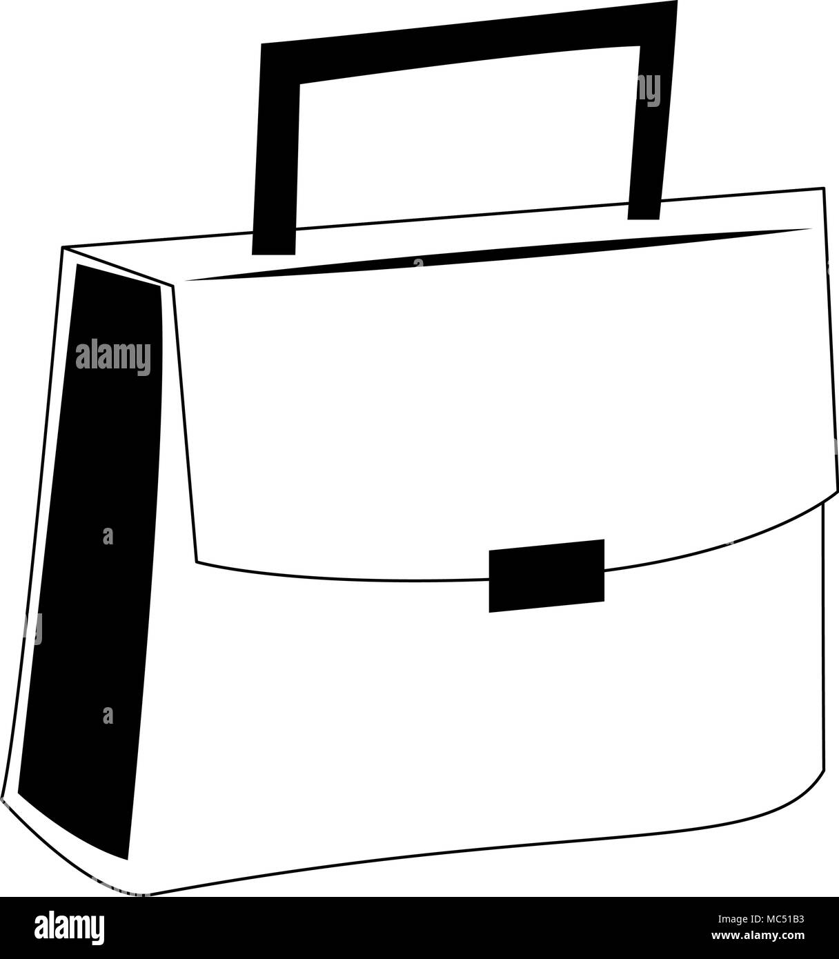 Business briefcase cartoon on black and white Stock Vector Image & Art ...
