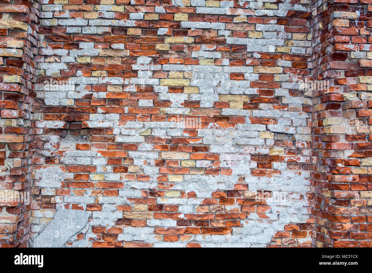 Weathered brick wall Stock Photo - Alamy