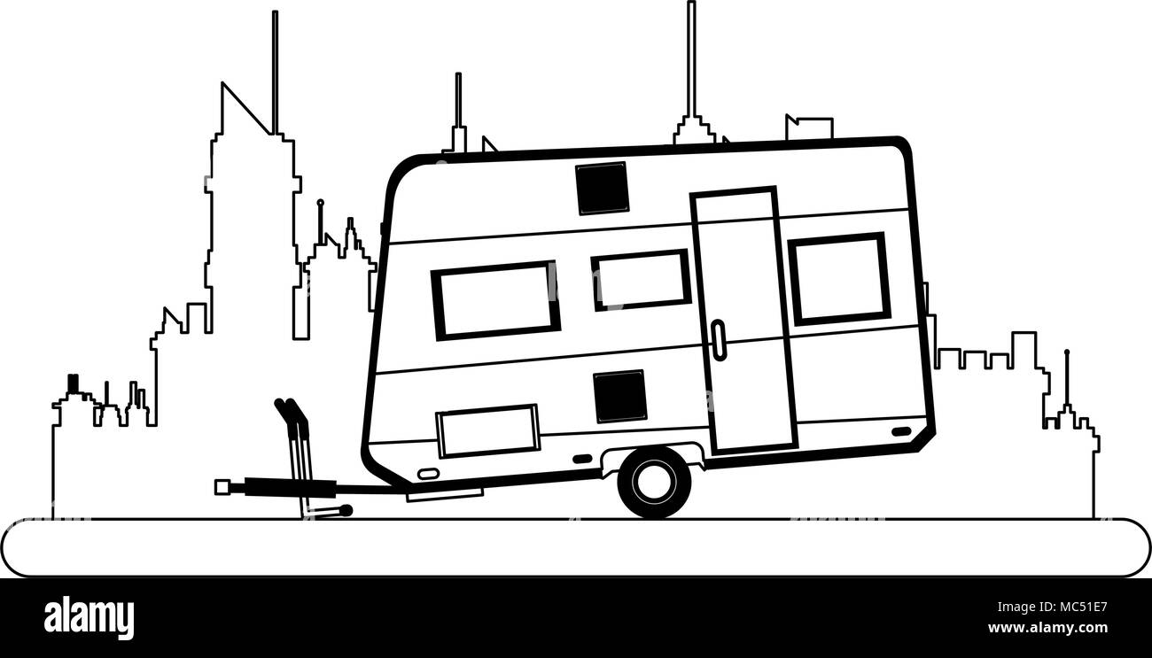 Caravan Black and White Stock Photos & Images - Alamy