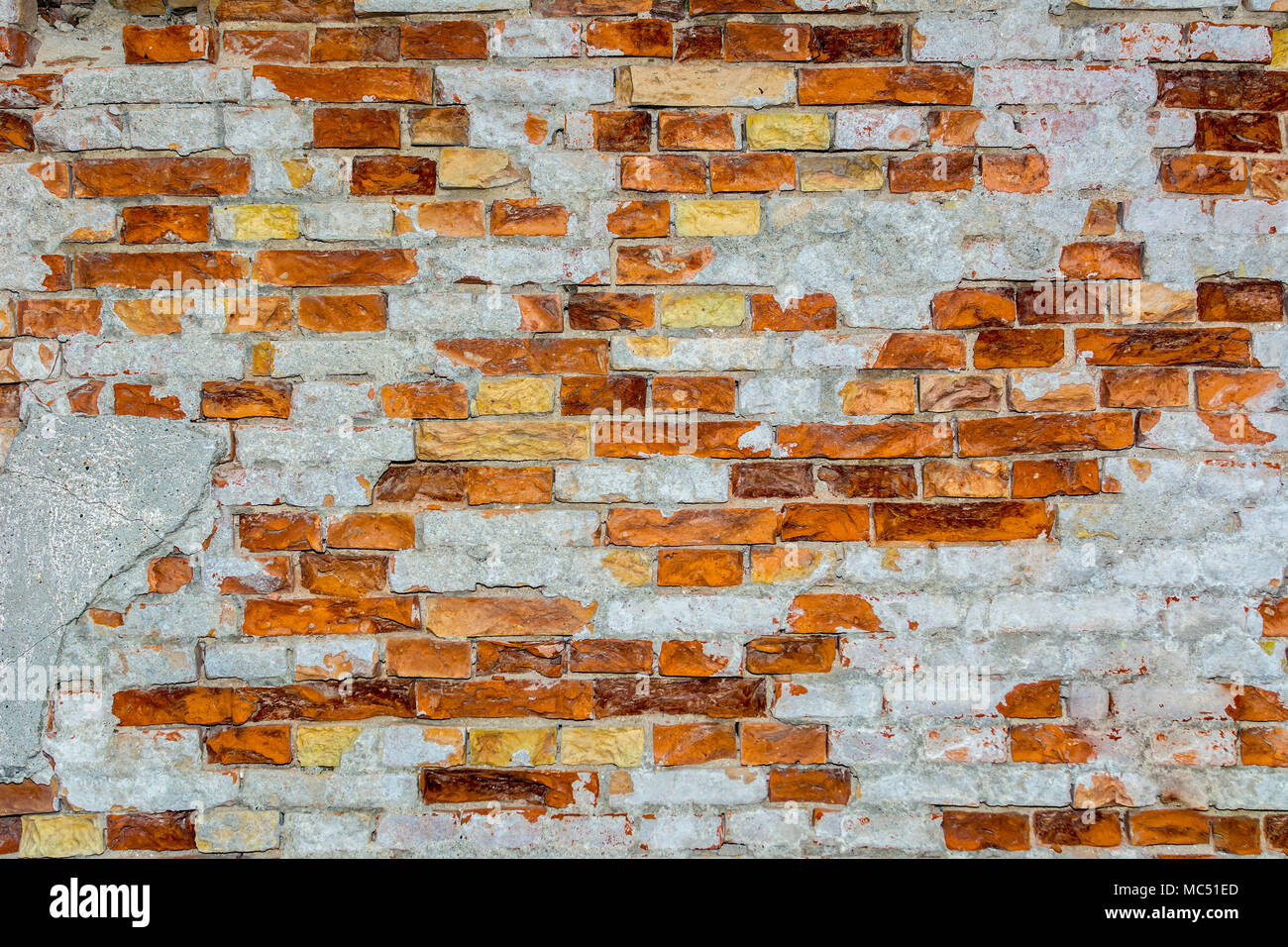 Weathered brick wall Stock Photo - Alamy