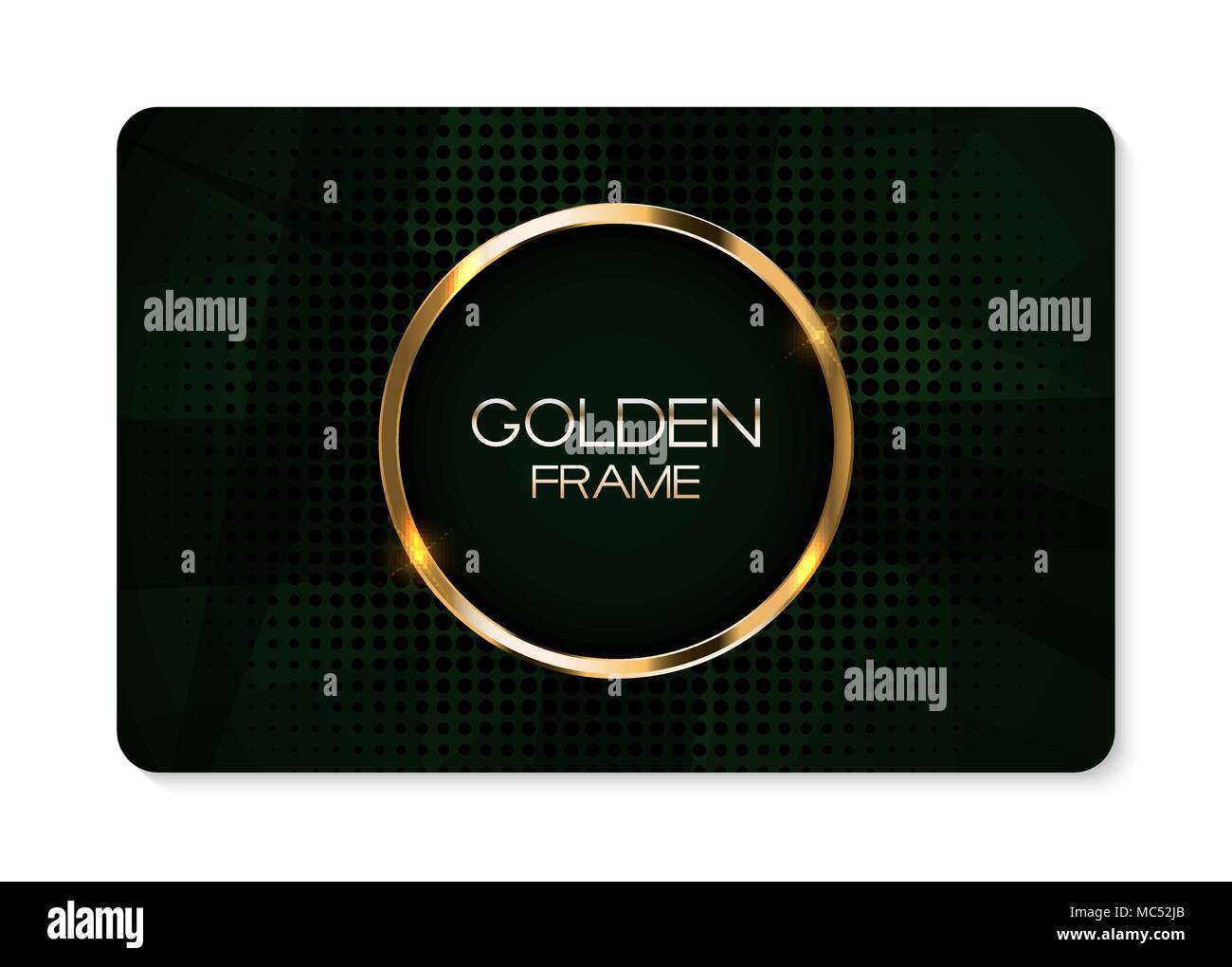 Abstract Card with Golden Frame Vector Illustration Stock Vector Image ...