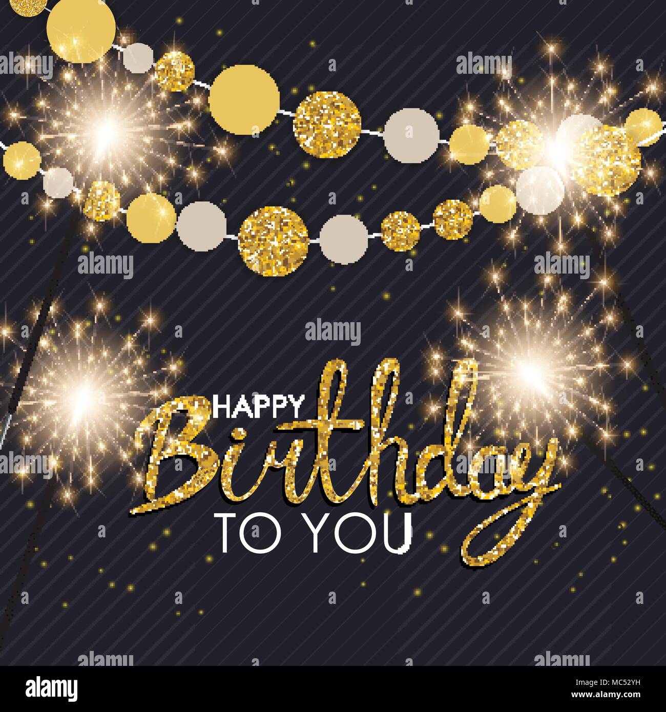 Abstract Happy Birthday Background Card Template Vector Illustration ...