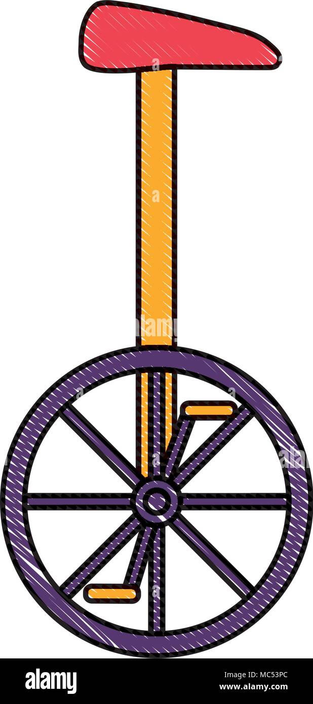 monocycle icon over white background, colorful design. vector ...