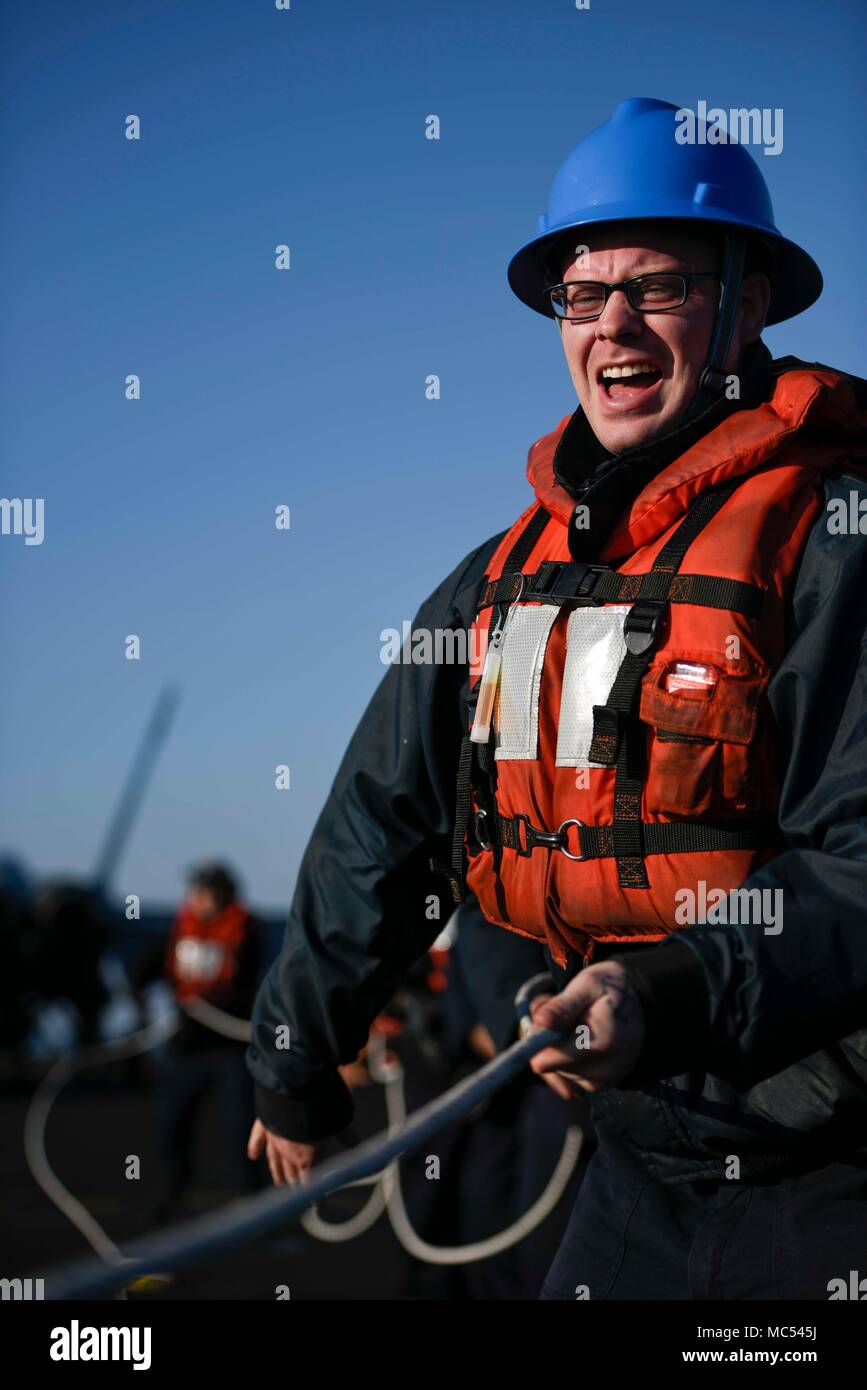 180201-N-NG033-1121 ARABIAN GULF (Feb. 1, 2018) Boatswain’s Mate Seaman ...