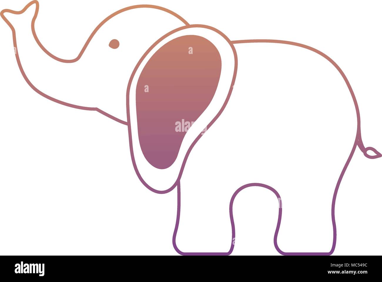 cute elephant icon over white background, colorful design. vector ...