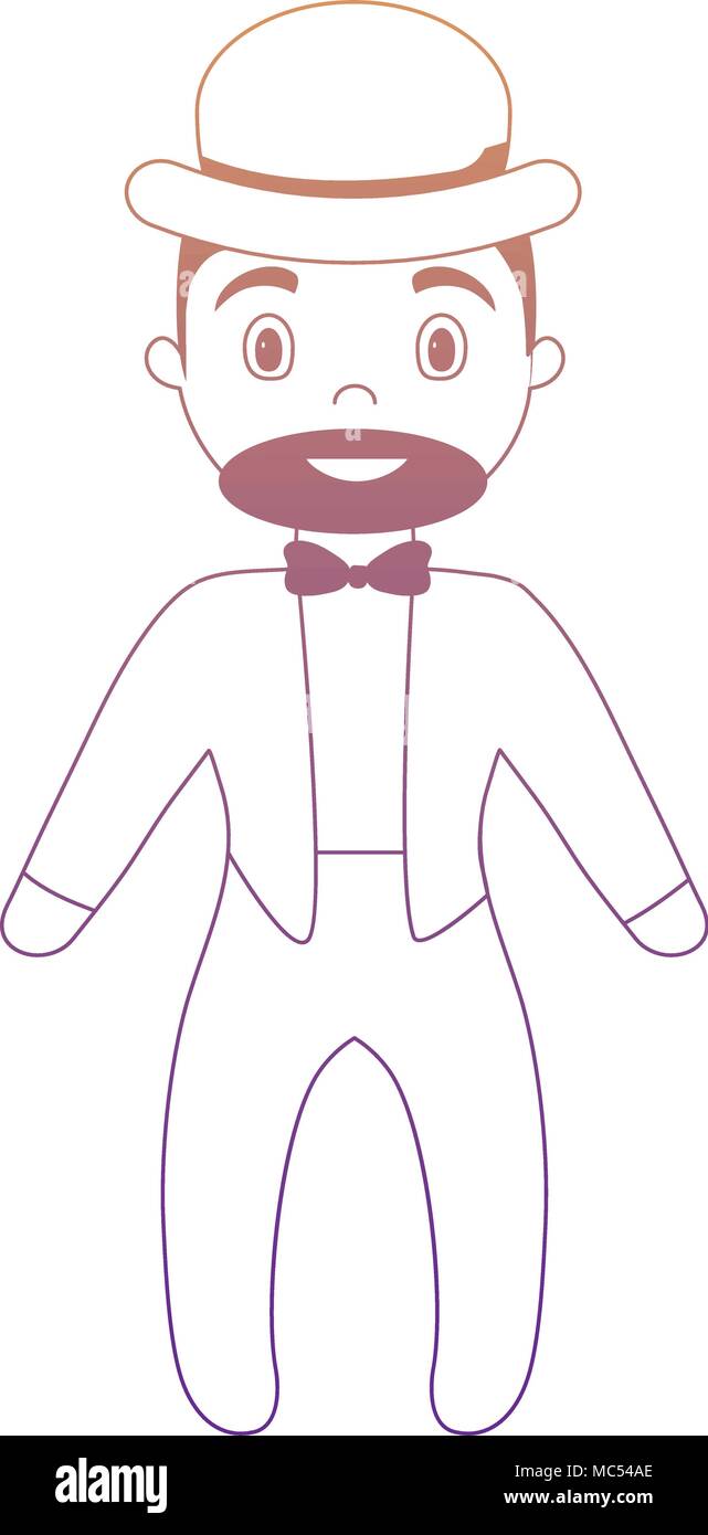 cartoon Circus Ringmaster icon over white background, colorful design ...