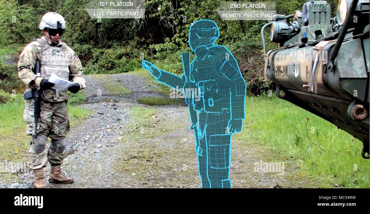 A Stryker vehicle commander interacts in real time with a Soldier ...