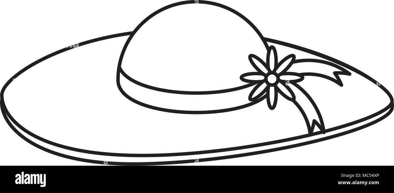 beach hat over white background, vector illustration Stock Vector Image ...