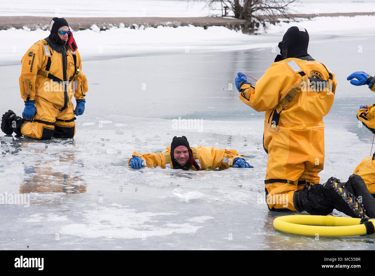 Dave Long and Joe Zydel, firefighters with the 127th Civil Engineer ...