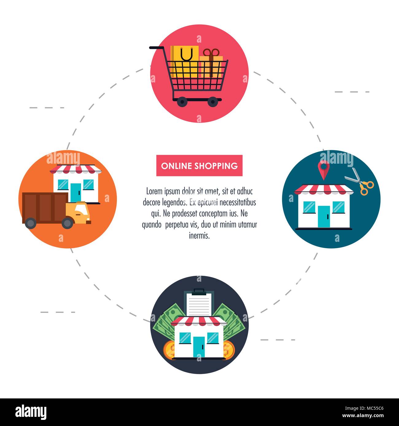Online shopping infographic Stock Vector Image & Art - Alamy