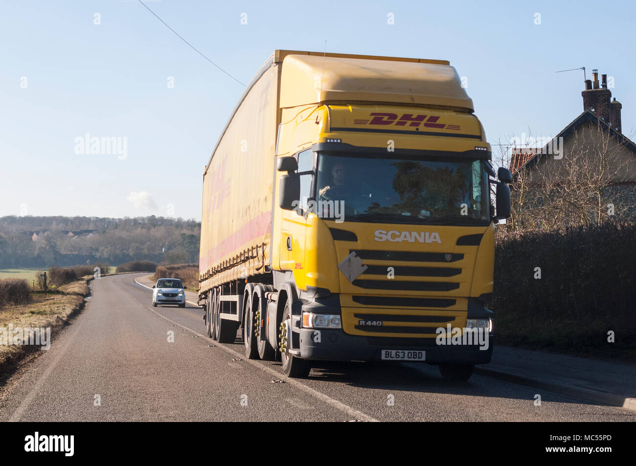 Dhl lorry hi-res stock photography and images - Alamy