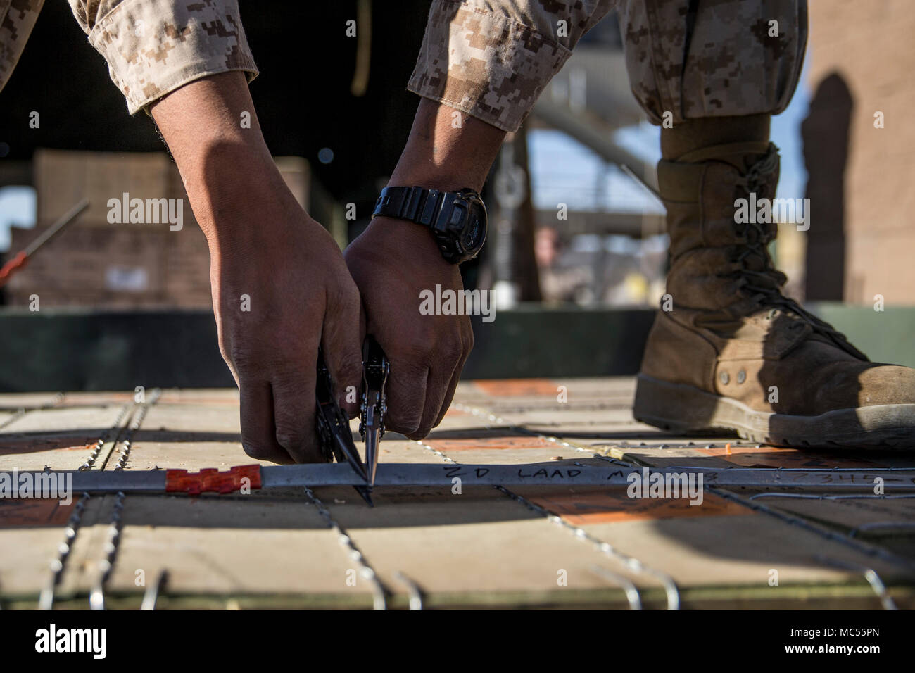 U.S. Marine Corps Gunnery Sgt. Jermaine M. Vereen, operations chief ...