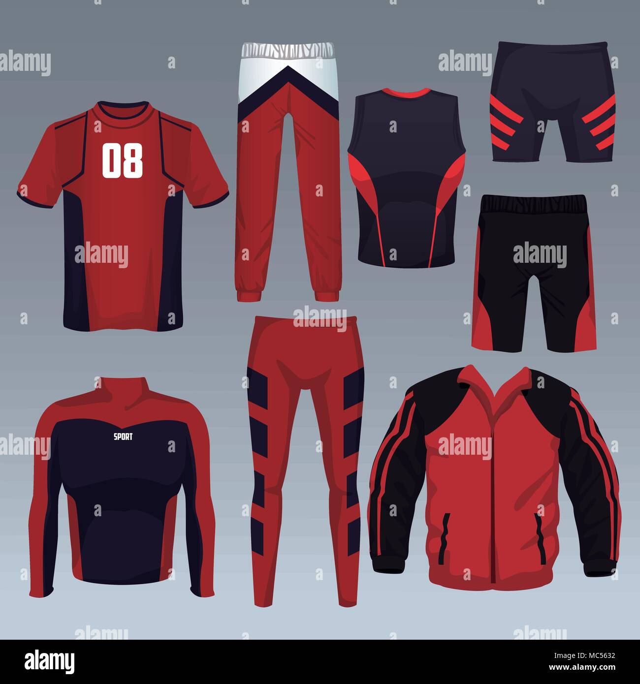Set of sport wear collection Stock Vector Image & Art - Alamy