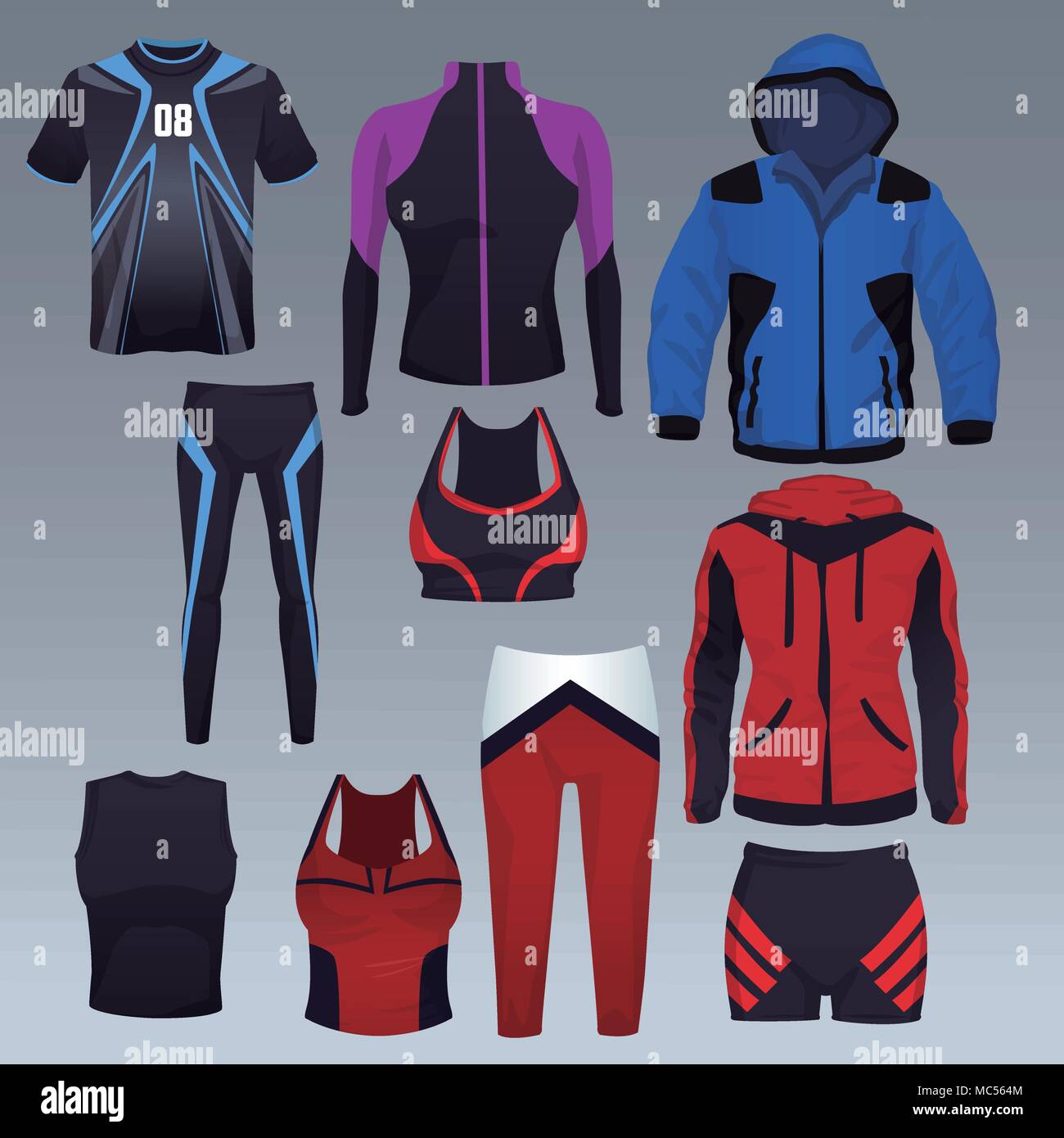 Set of sport wear collection Stock Vector Image & Art - Alamy