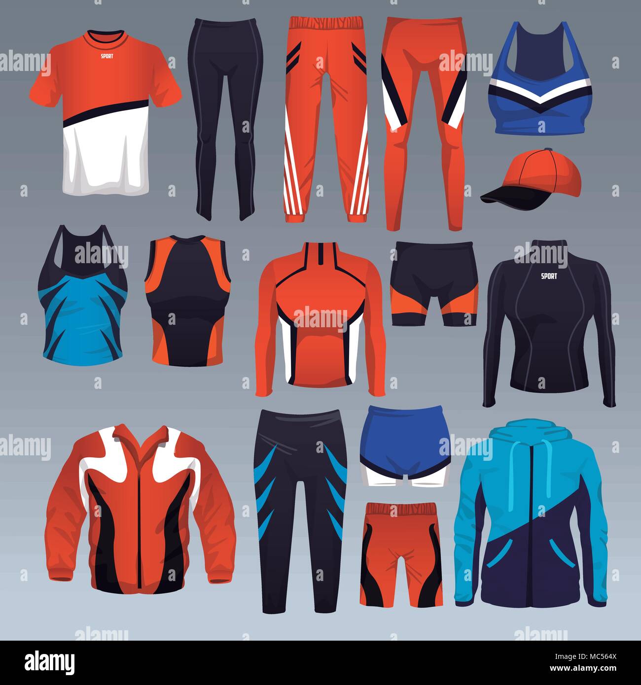 Set of sport wear collection Stock Vector Image & Art - Alamy