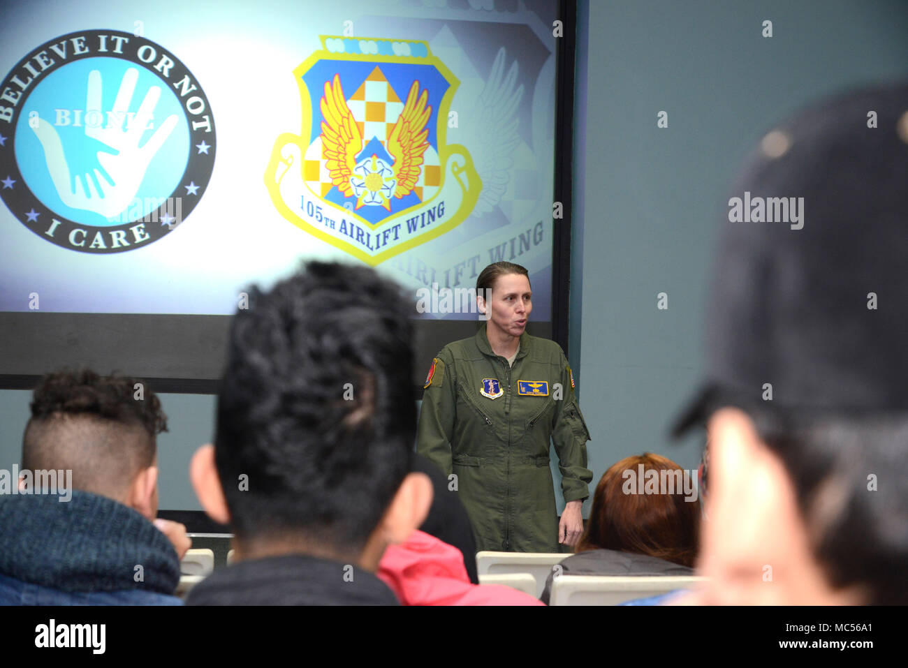 The 105th Airlift Wing hosted more than two dozen students from ...