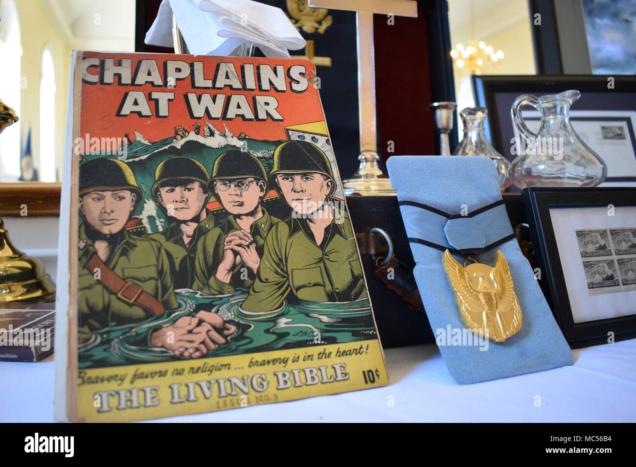Dating back to 1946, the comic book, Chaplains at War, tells the story ...