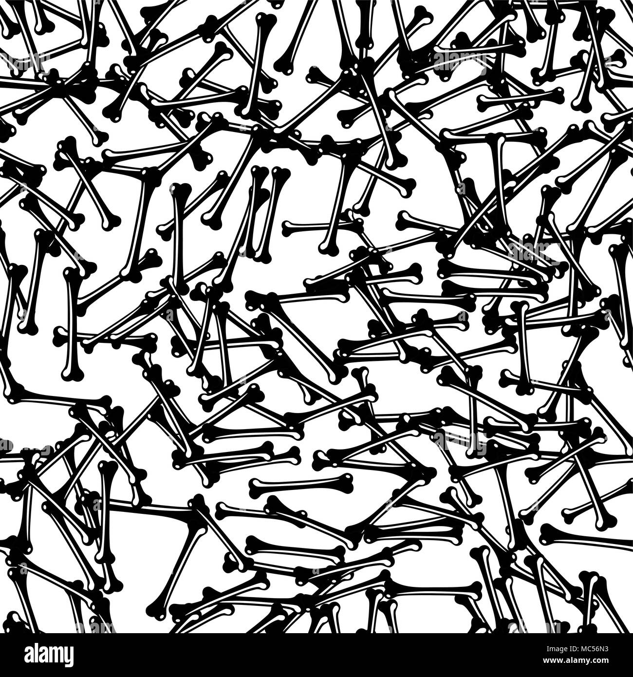 Seamless tile vector bone death Halloween texture pattern Stock Vector ...