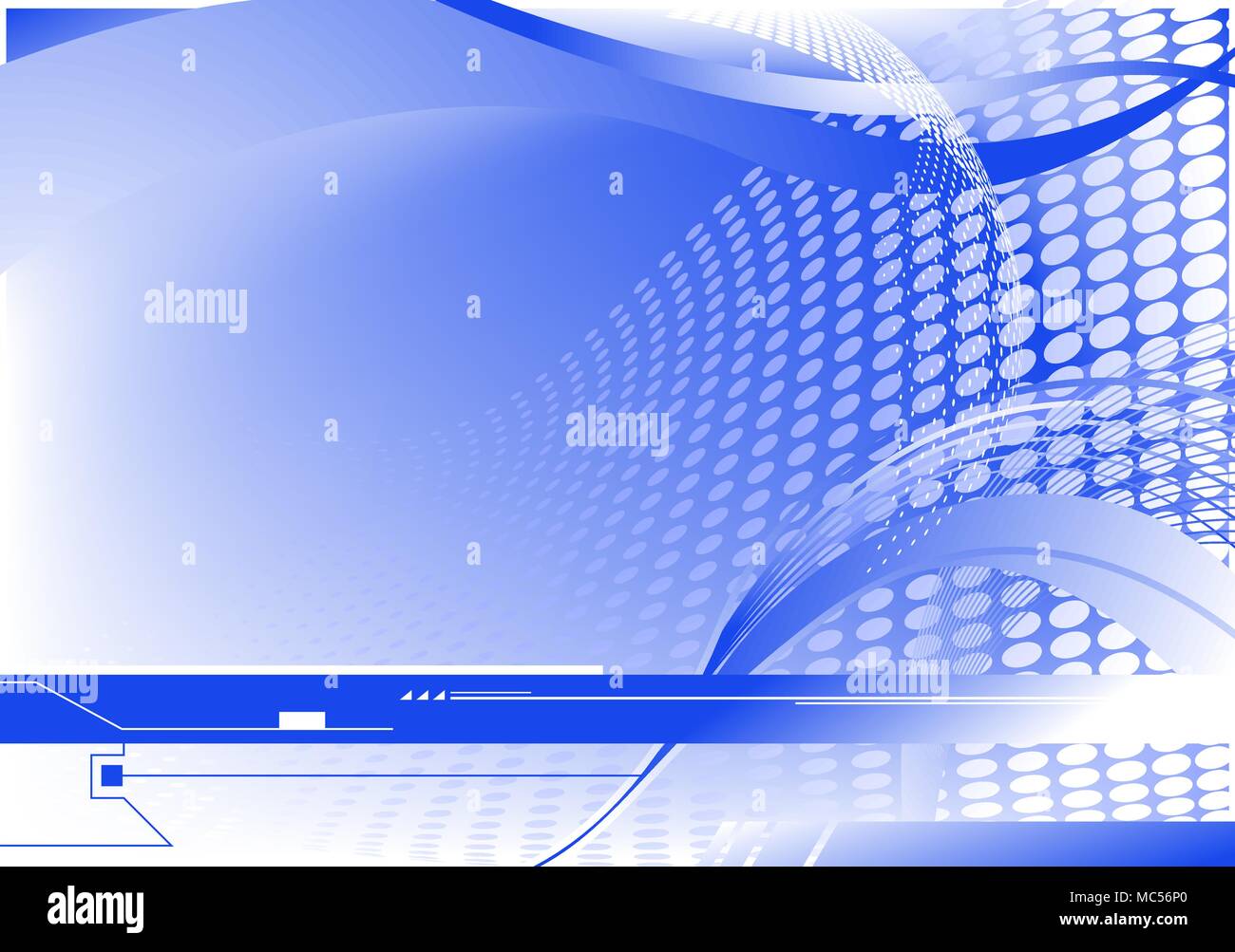 Blue vector horizontal sci-fi abstract background, gradient mesh used ...