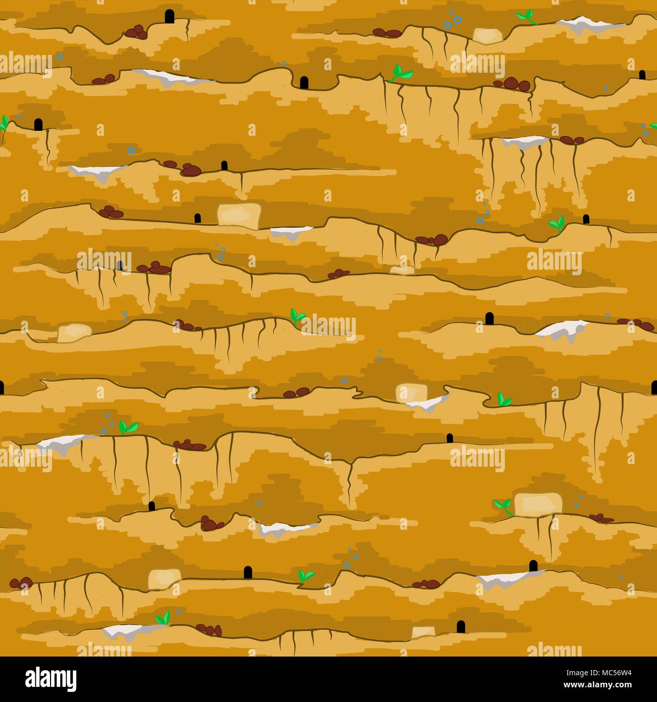 Seamless tile vector texture pattern, canyon ledge abstract Stock ...