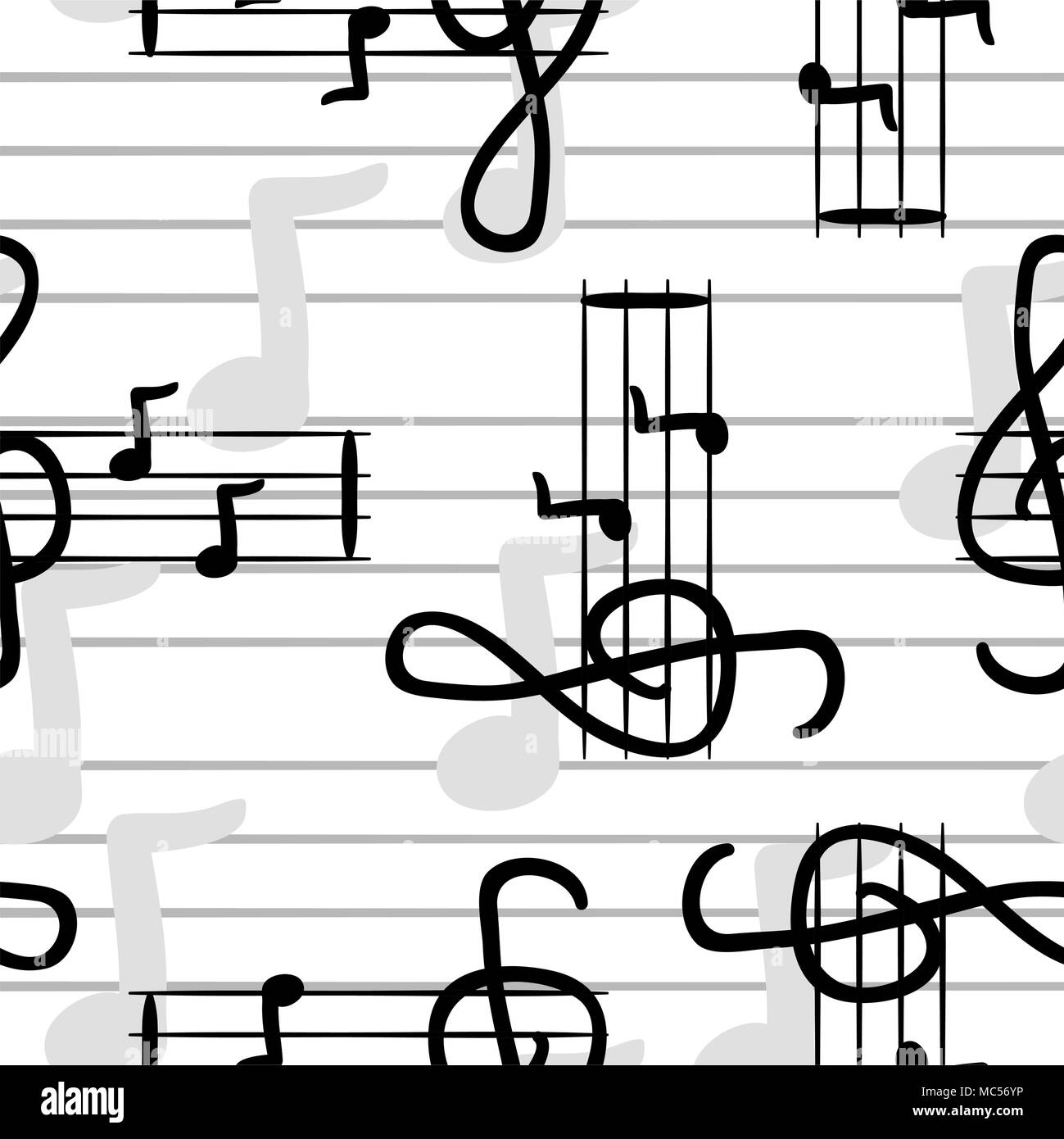 Clef note paper, seamless repeating texture pattern, vector ...