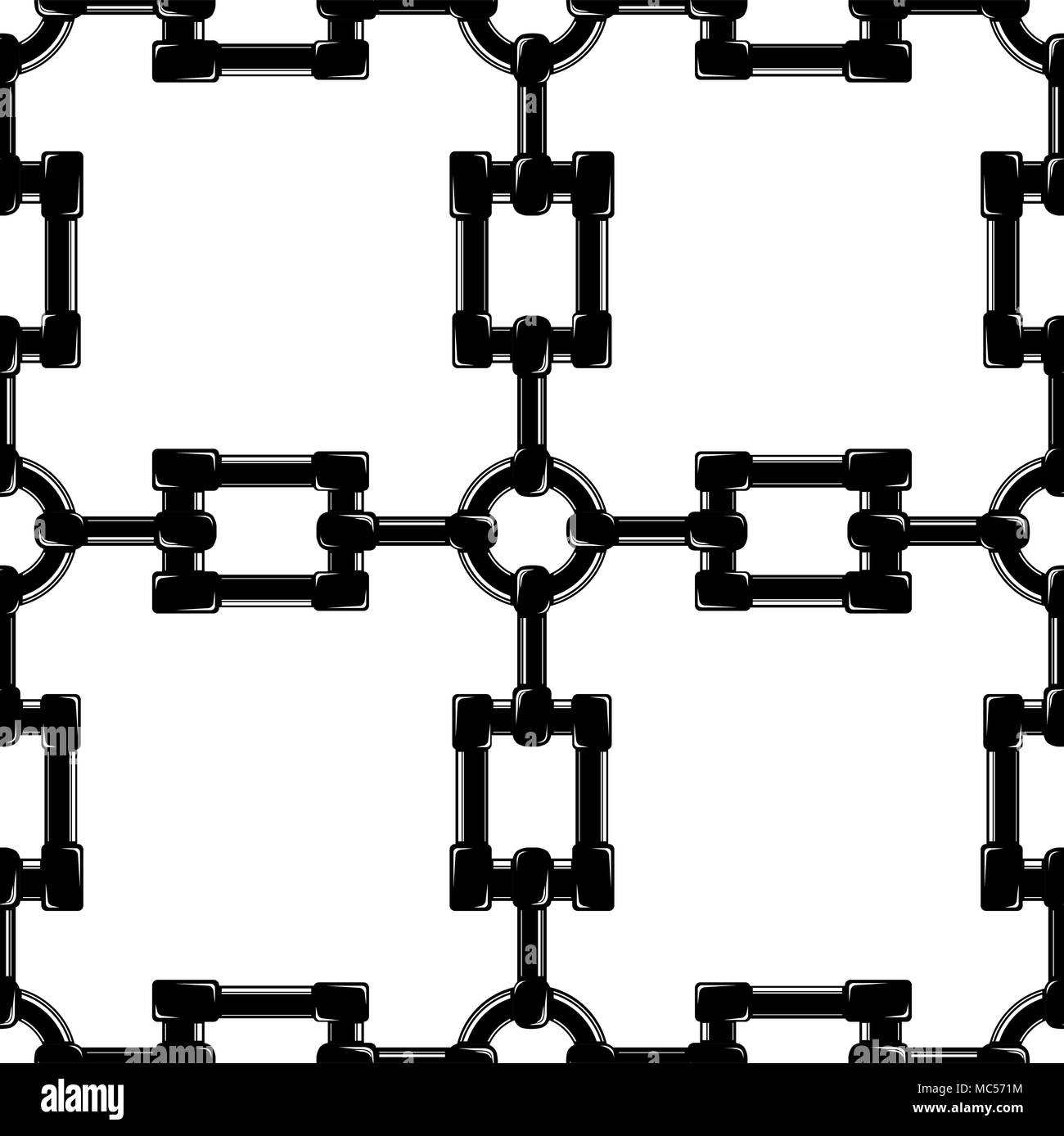 Seamless tile vector texture pattern, chain net squares Stock Vector ...