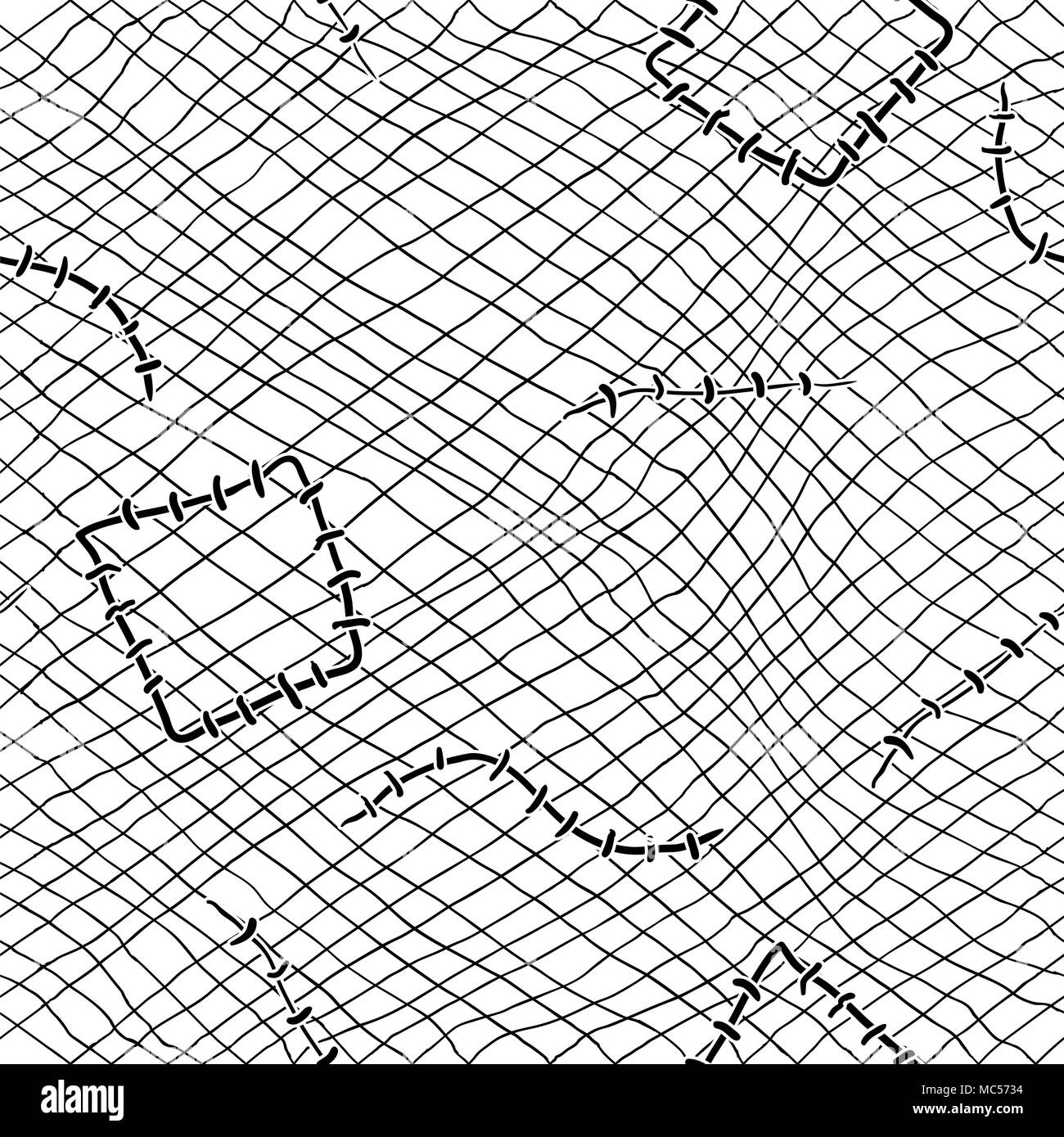 Fabric thread patch, seamless tile vector texture pattern, square Stock ...