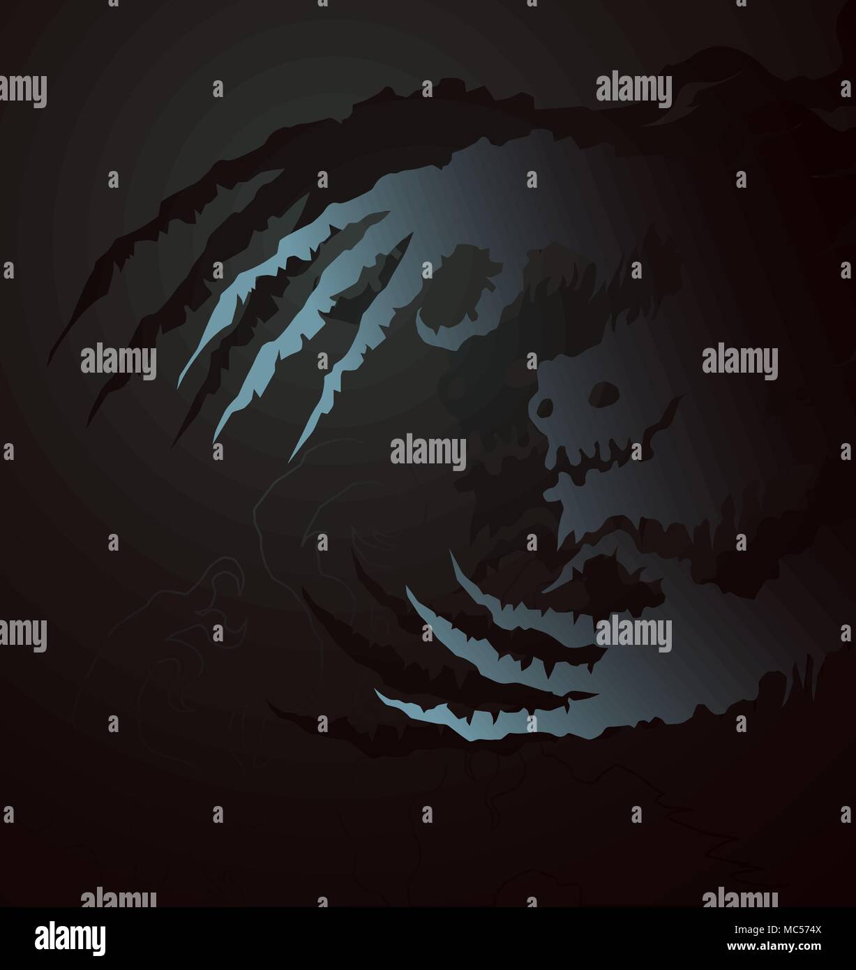 Ghostly bogeyman Halloween vector Illustration Stock Vector Image & Art ...