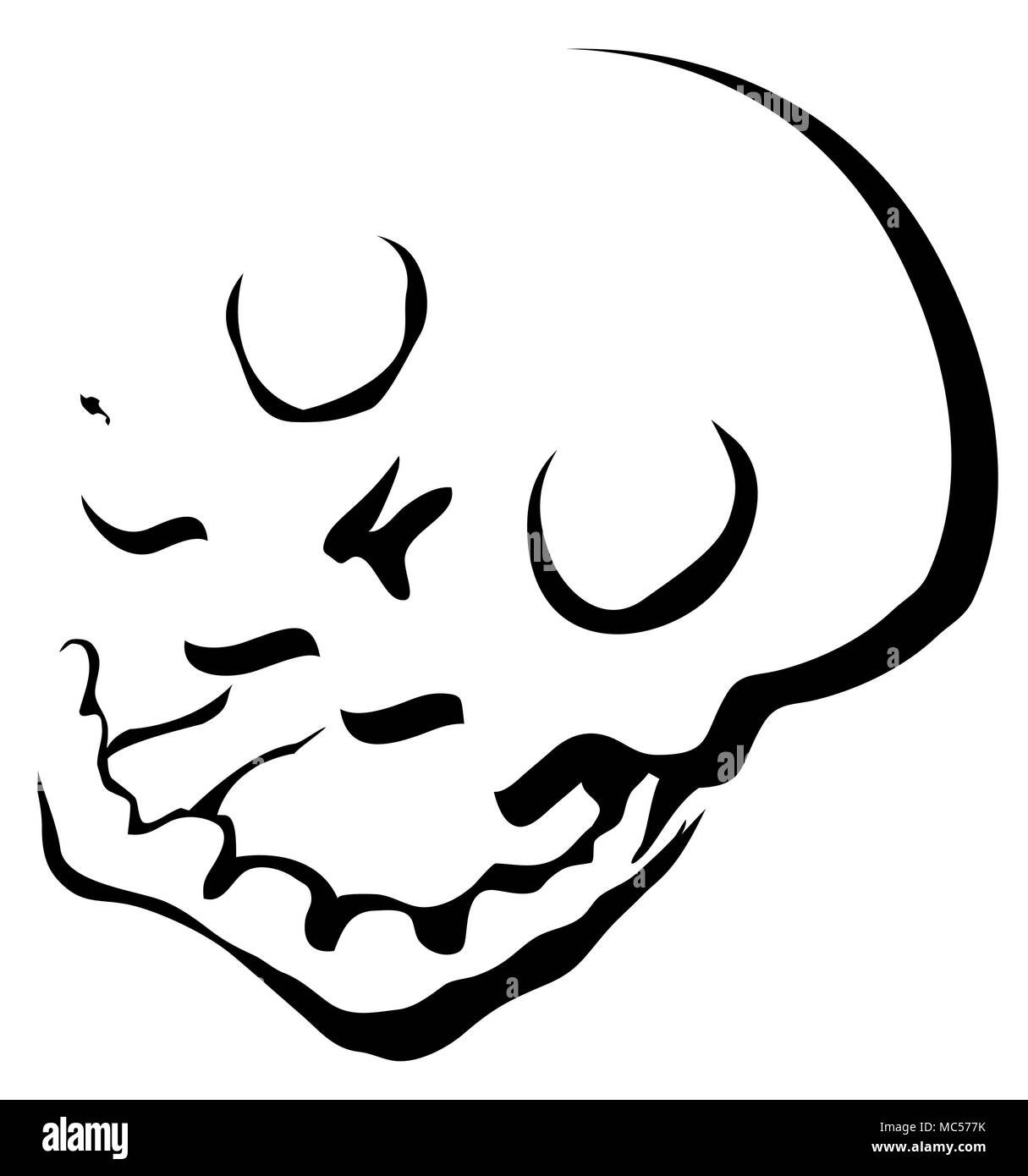Happy Skull Clip Art
