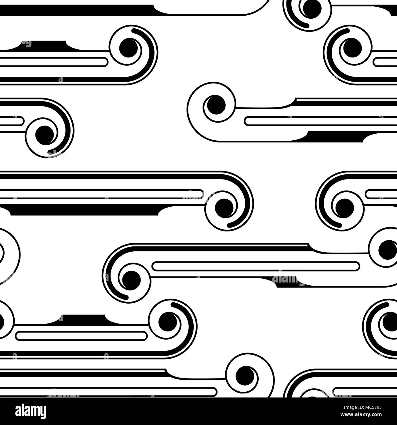 Seamless tile vector texture pattern, scroll element abstract Stock ...