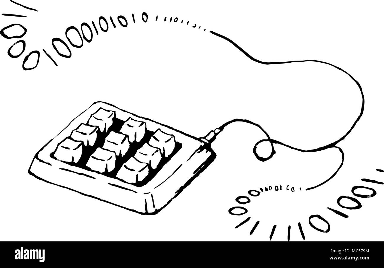 Keypad signal ink design, over white, isolated Stock Vector Image & Art ...