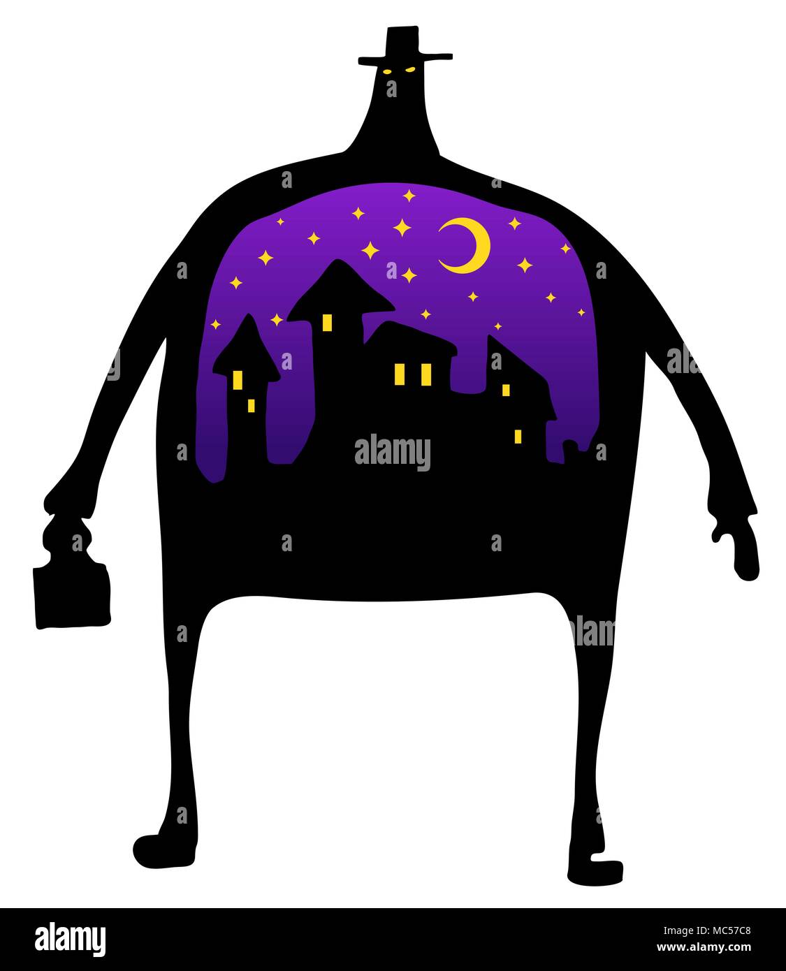 Introspective man Stock Vector Images - Alamy