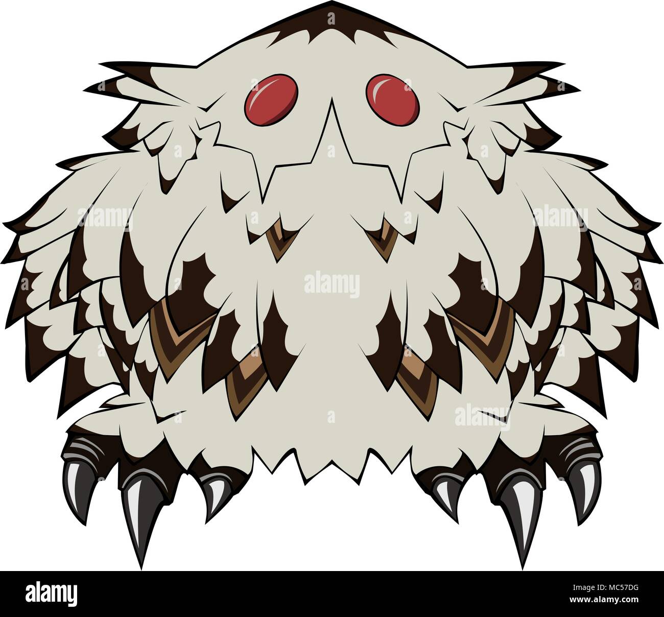 Cartoon stylized strange bird creature drawing, over white Stock Vector ...