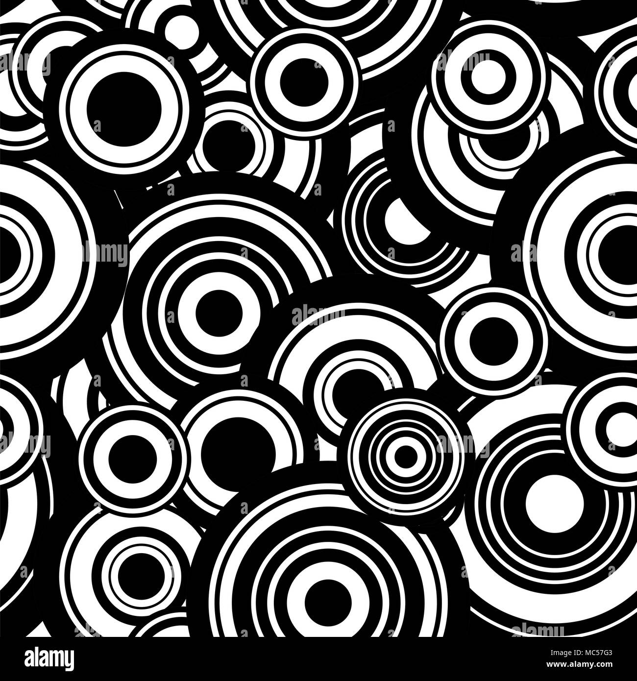 Seamless tile vector texture pattern, abstract ring mass square Stock ...