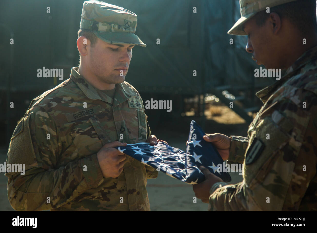 U.S. Army Pfc. Overstreet, assigned to Bravo Company, 304th ...