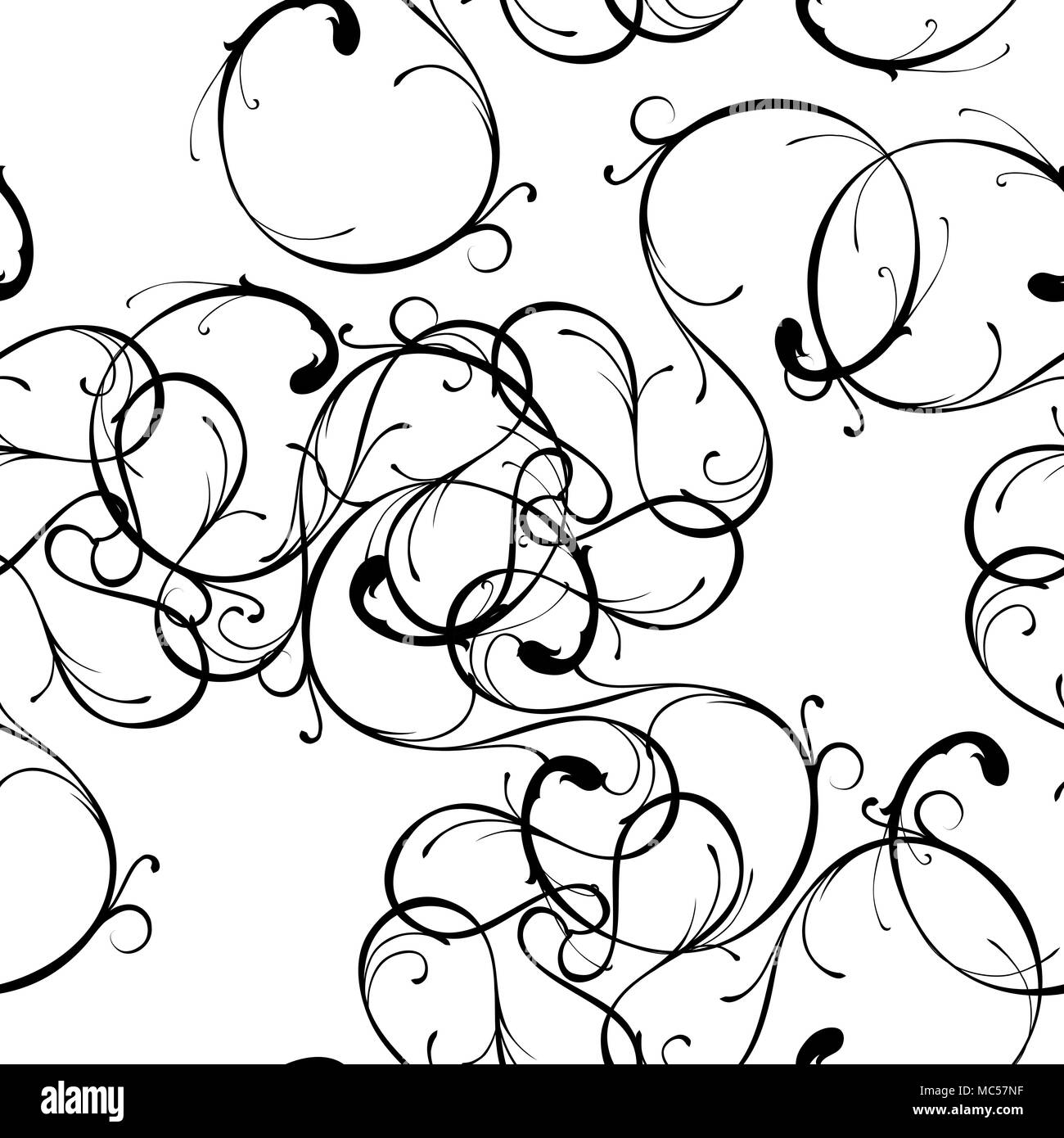 Seamless tile ornate curve pattern, vector Stock Vector Image & Art - Alamy