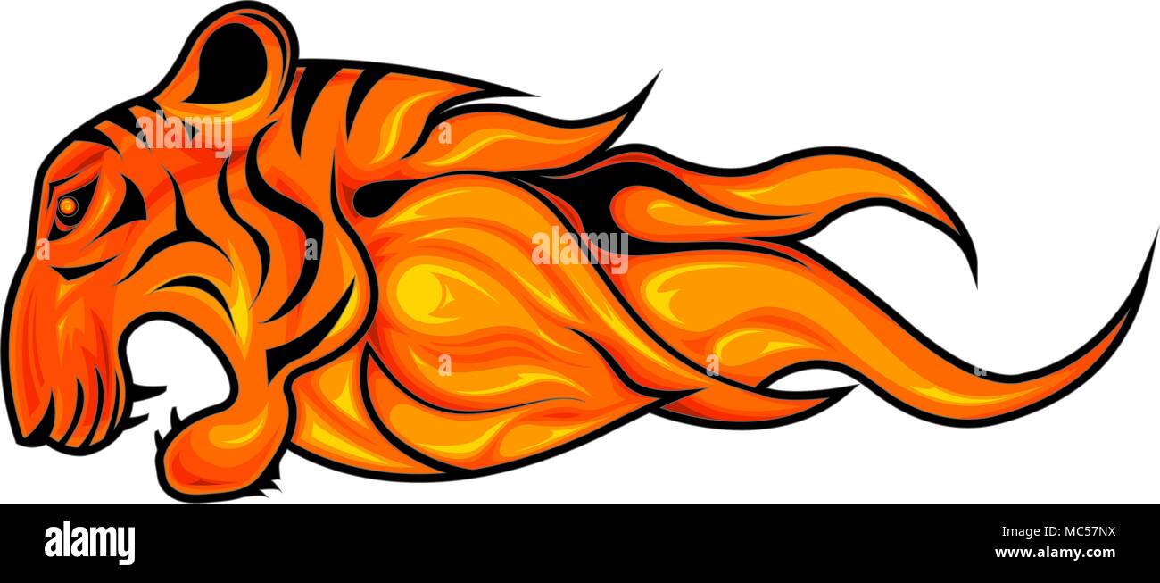 Fiery tiger Stock Vector Images - Alamy