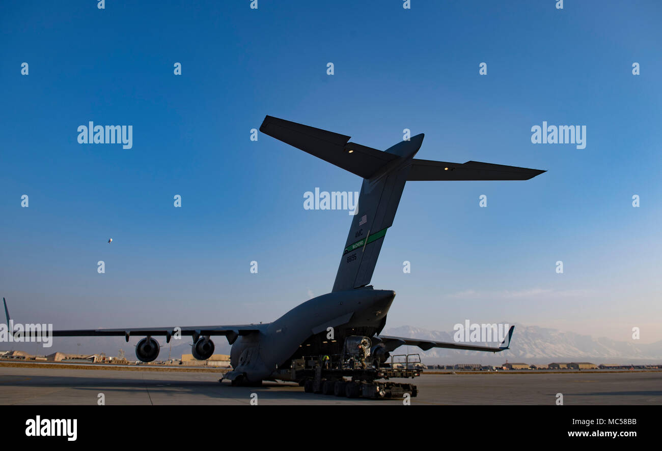 U.S. Air Force C-17 Globemaster III loadmasters, assigned to the 816th ...